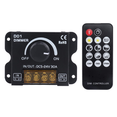 LED Dimmer Switch Kit, Wall Switch and IR Remote Controller LED ...