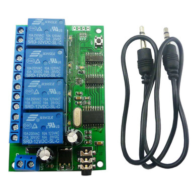 eletechsup DC 12V 4ch MT8870 DTMF Tone Signal Decoder Phone Voice Remote Control Relay Switch ...