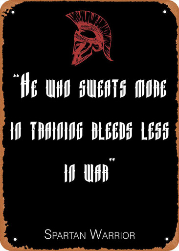 NIUMOWANG Vintage Tin Wall Sign - Quotes Spartans Spartan Warrior Metal ...