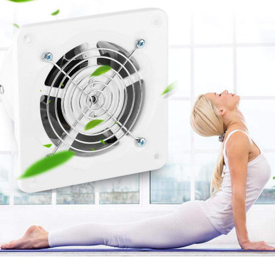 Fdit 4 Inch White Square Exhaust Fan Room-Side Installation Bathroom ...