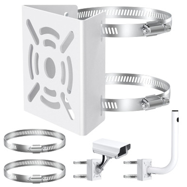 Universal Vertical Pole Mount Bracket with 2 Loops, Solid Metal ...