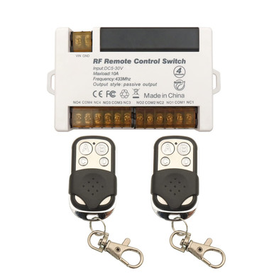 DieseRC 4 Channels Wireless Relay Remote Control Switch 433Mhz RF DC 5V ...
