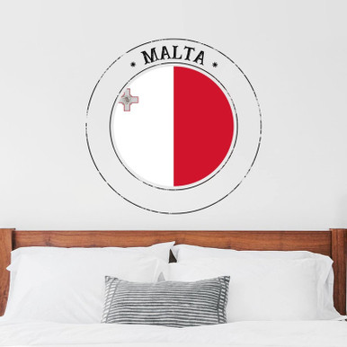Wall sticker Vinyl National Flag Malta Vinyl Wall Stickers for Living ...