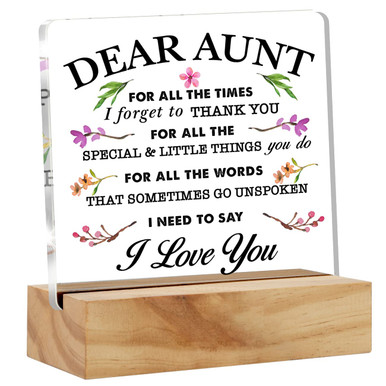 Aunt Gifts From Niece Nephew, Best Aunt Desk Decor Floral Dear Aunt ...