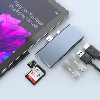 Surface Pro 4/Pro 5/Pro 6 Docking Station USB Hub 4K HDMI Port USB 3.0 ...