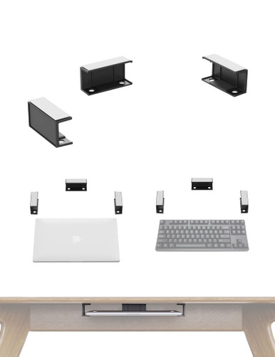 NOTMBESTM Under Desk Laptop Holder Under Desk Rack Mount for Keyboard ...
