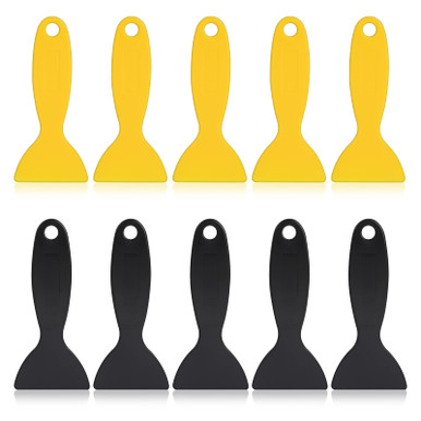 10 Pcs Plastic Scraper,Plastic Spatula Paint Scrapers Flexible Resin ...