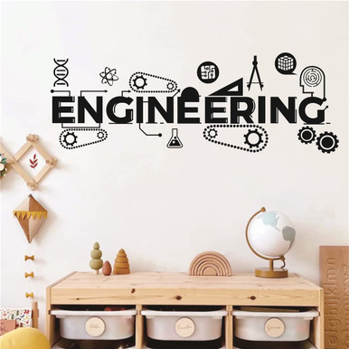 UILMNIY Engineering Wall Decals Science Technology Mathmatics Poster ...