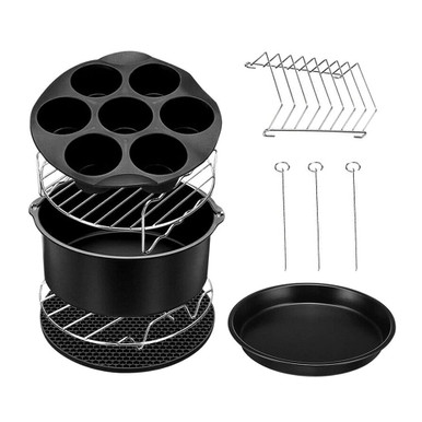 BESTOYARD 1 Set of Air Frying Pot Kit Grill Cake Pan Pizza Pan Air ...