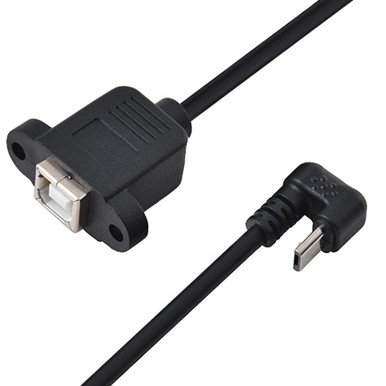 GELRHONR U Type Micro USB 5pin Male to USB Type B 2.0 Female Extension ...