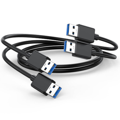 UV-CABLE USB to USB Cable 3FT 2-Pack, 5 Gbps USB 3.0 A to A Male Cable ...