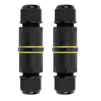 2Pcs Junction Box Cable Connector Outdoor IP68 Waterproof 3 Pin ...
