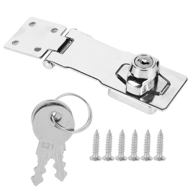 VTOSEN Large Keyed Hasp Lock Locking Hasp for Small Doors Drawer ...