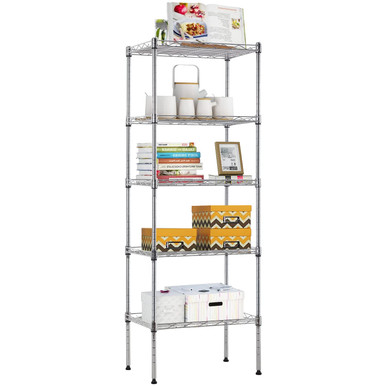 Metal Shelving Closet Storage Shelves Tall Skinny Shelf Kitchen Pantry ...