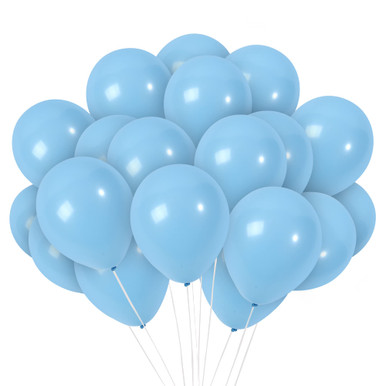 Treasures Gifted Matte Light Blue Balloons - 10 Inch Baby Blue Balloons ...