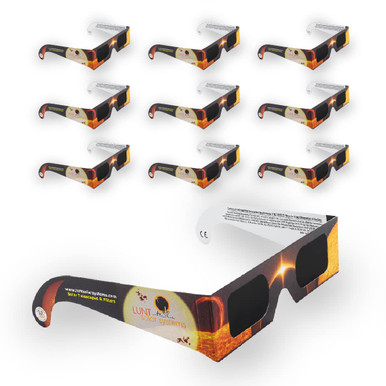 LUNT SOLAR SYSTEMS 10 Pack Premium, Solar Eclipse Glasses NASA Approved ...