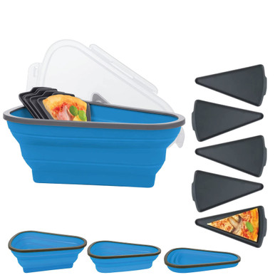Expandable Pizza Slice Storage Container - Silicone Pizza Holder for ...