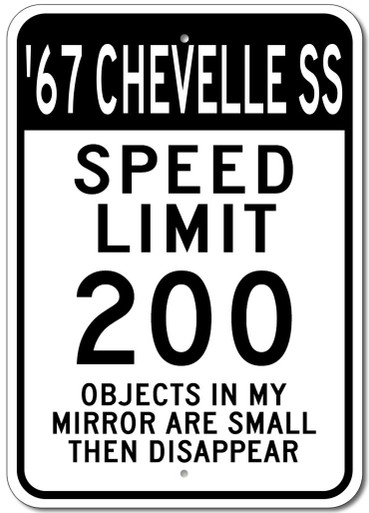 1967 67 Chevy Chevelle SS Speed Limit Garage Sign, Metal Novelty Sign ...