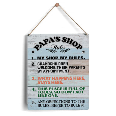 Garage Signs Papa Gifts for Birthday Fathers Day Garage Decor Wooden ...