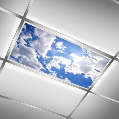 Lorougei Sky Clouds,Blue White,Fluorescent Light Covers,Fluorescent ...