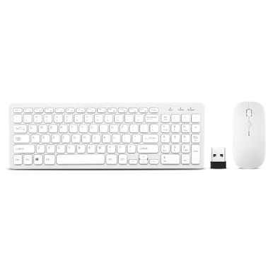 Wireless Keyboard and Mouse Combo, Compact Quiet Wireless Keyboard and ...