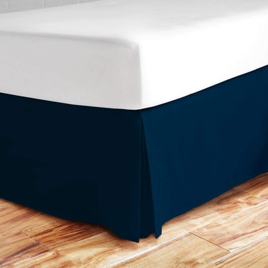 Bedding Bucket Split Corner Bed Skirt 16 Inch Drop Microfiber Fab ...