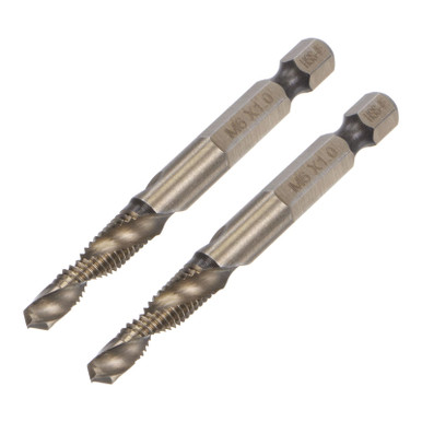 uxcell Combination Drill and Tap Bit, 1/4" Hex Shank M6 x 1 Metric ...