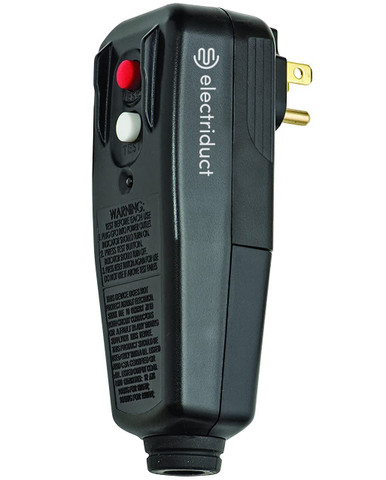 Electriduct GFCI Replacement Plug Auto Reset Right Angle NEMA 5-15P, 15 ...
