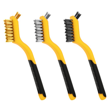 Wire Brush Set, 3 Pcs Stainless Steel/Brass/Nylon Wire Brushes for ...