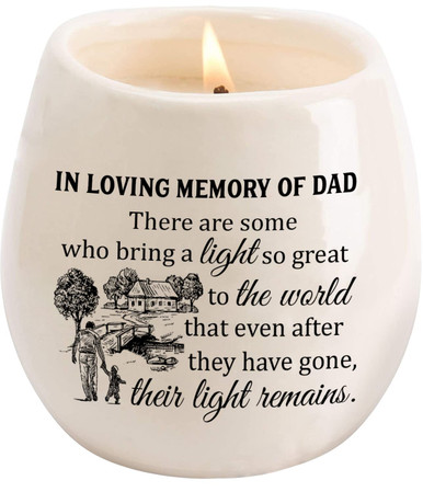 Dad Memorial Candle, Memorial Gifts for Loss of Father for Son ...