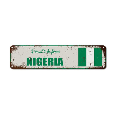 WoGuangis Nigeria Wall Art Decor Metal Sign Proud to Be from Nigeria ...