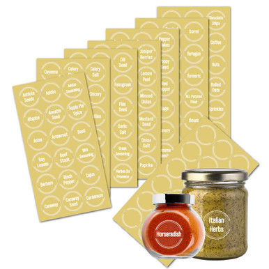 144 Pcs Transparent Spice Labels, Numbers for Jar Organization, Food ...