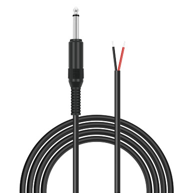 Bolvek 6ft Speaker Wire to 6.35mm 1/4 inch TS Mono Male Plug Adapter ...