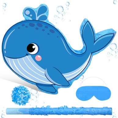 Harrycle Whale Birthday Party Supplies Blue Whale Pinata with a ...