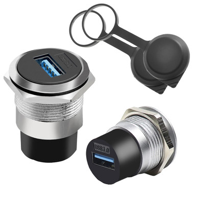 kuosbiu 2Pack USB 3.0 Panel Mount Coupler, USB Pass Through Connector ...