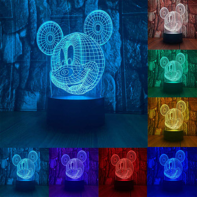 chenshiyan Cartoon Mickey Minnie Mice Mouse Head Anime Figure 3D ...