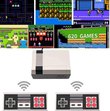 Wireless Controllers Classic Mini Console,with Built in 620 Old School ...