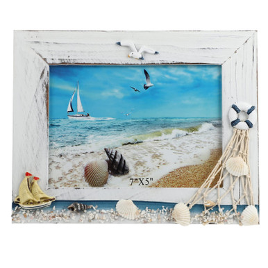 VOSAREA Wooden Photo Frames Nautical Theme Photo Frames Holder Wooden ...