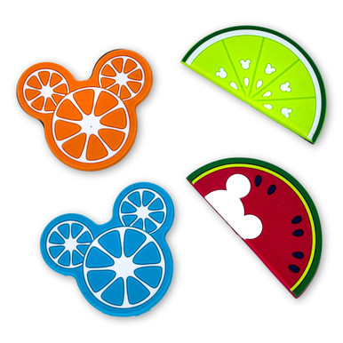 Disney Mickey Mouse 4-Piece Fruit Magnet Set | Cute Decoration for ...