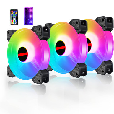 120mm RGB Fans PC Case Fans 5V-3PIN Addressable ARGB Fans Support ...