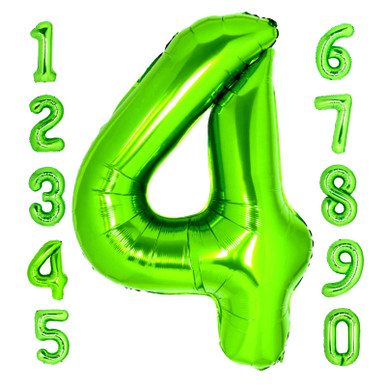 Giant 40 Inch Light Green Number 4 Balloon Green 4th Birthday Decors ...