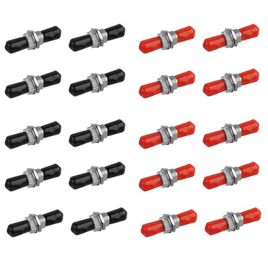 Duogalia 20PC Fiber Optical Coupler ST Fiber Optical Cable Barrel ...