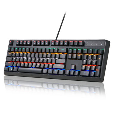 H JIDOHUN Mechanical Gaming Keyboard, RGB 104 Keys LED Backlit USB ...