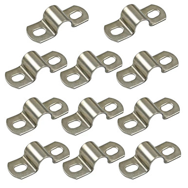 AKIHISA 1 Inch Heavy Duty 2 Hole U-Tube Strap Clamp,10 Pcs Stainless ...