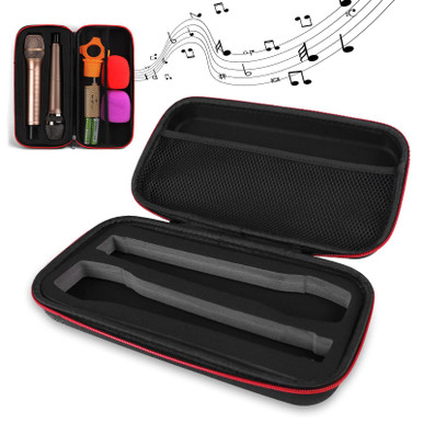 Microphone Case, Shockproof Dual Wireless Microphone Case, Portable ...