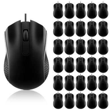 30 Pcs USB Wired Mouse Computer 3 Button Mice Bulk Corded USB Mouse for ...