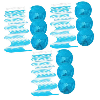 Ceiling Swirl Streamers 90 Pcs Party Decoration Blue Decor Christmas ...