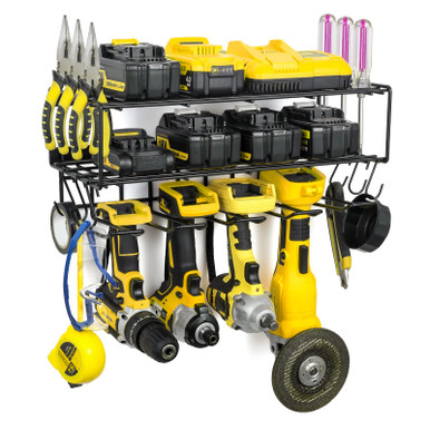 Power Tool Organizer, Multifunction Metal Floating Tool Wire Shelf Wall ...
