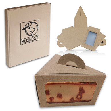 BOXNEST Cake Pie Cheesecake Individual Slice Disposable Boxes ...