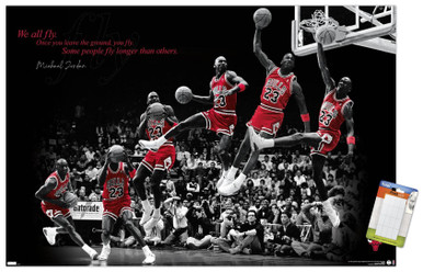 Trends International Michael Jordan - Fly Wall Poster, 22.375" x 34 ...